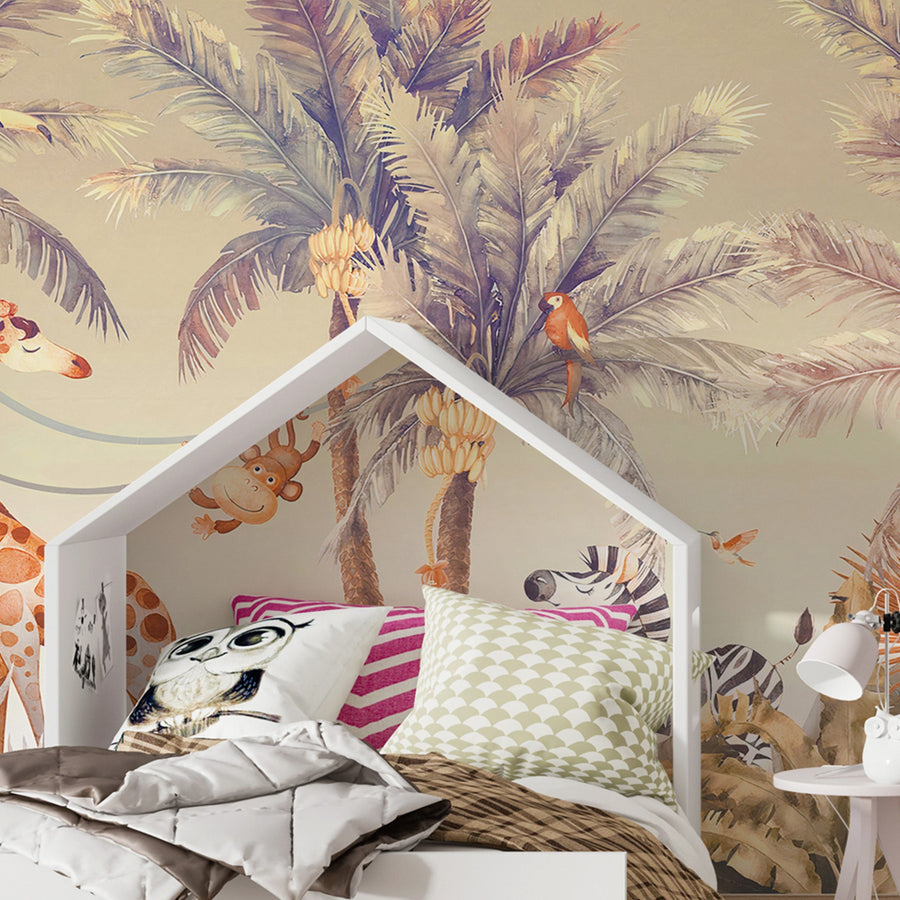 Kid's room wallpaper – Paper Plane Design