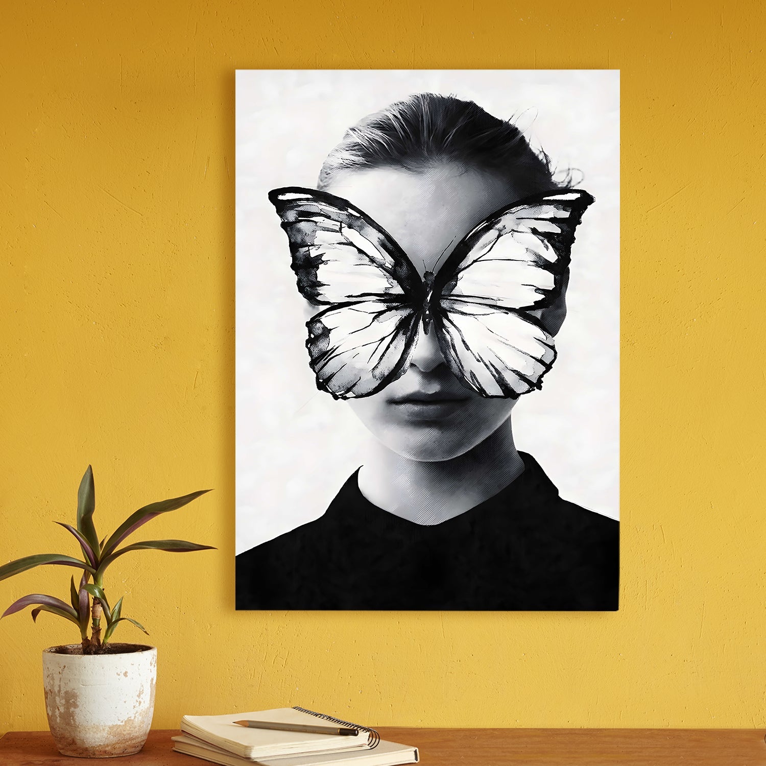 Butterfly Vision Wall Art Painting, HD Canvas Print, Framed, Ready to ...