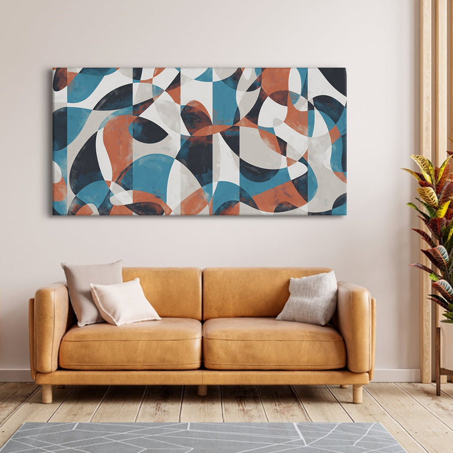 Elevate Allure with Framed Abstract Canvas Painting – Paper Plane Design