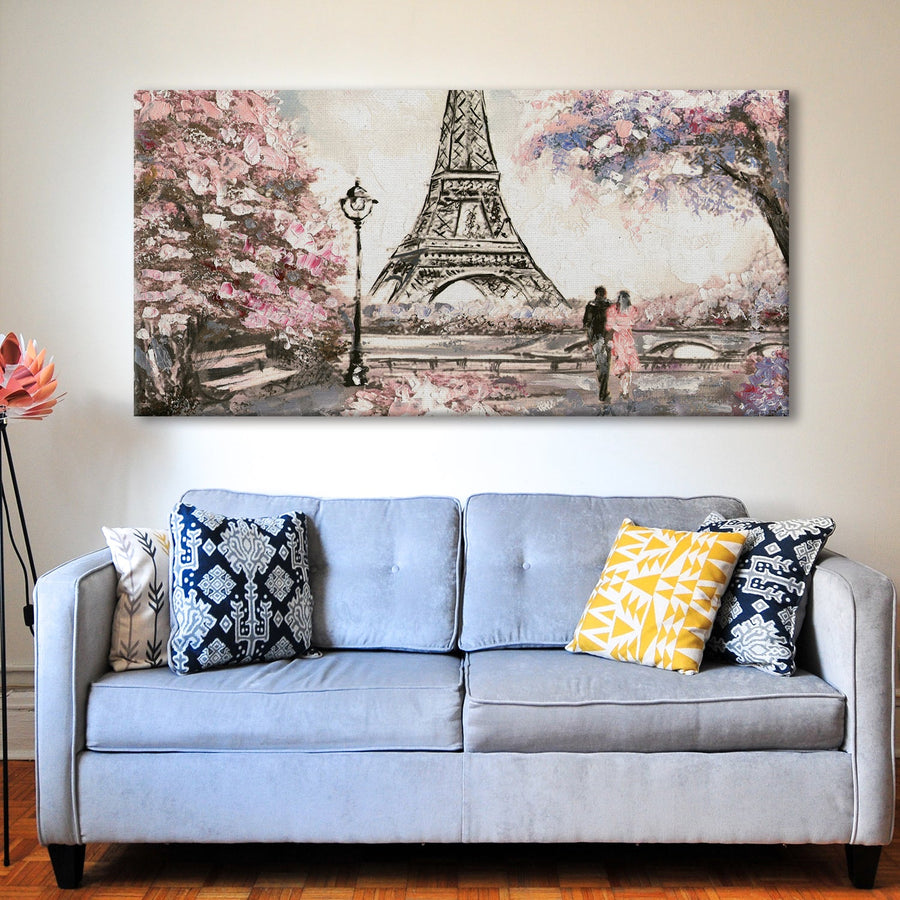 Elevate Allure with Framed Abstract Canvas Painting – Paper Plane Design