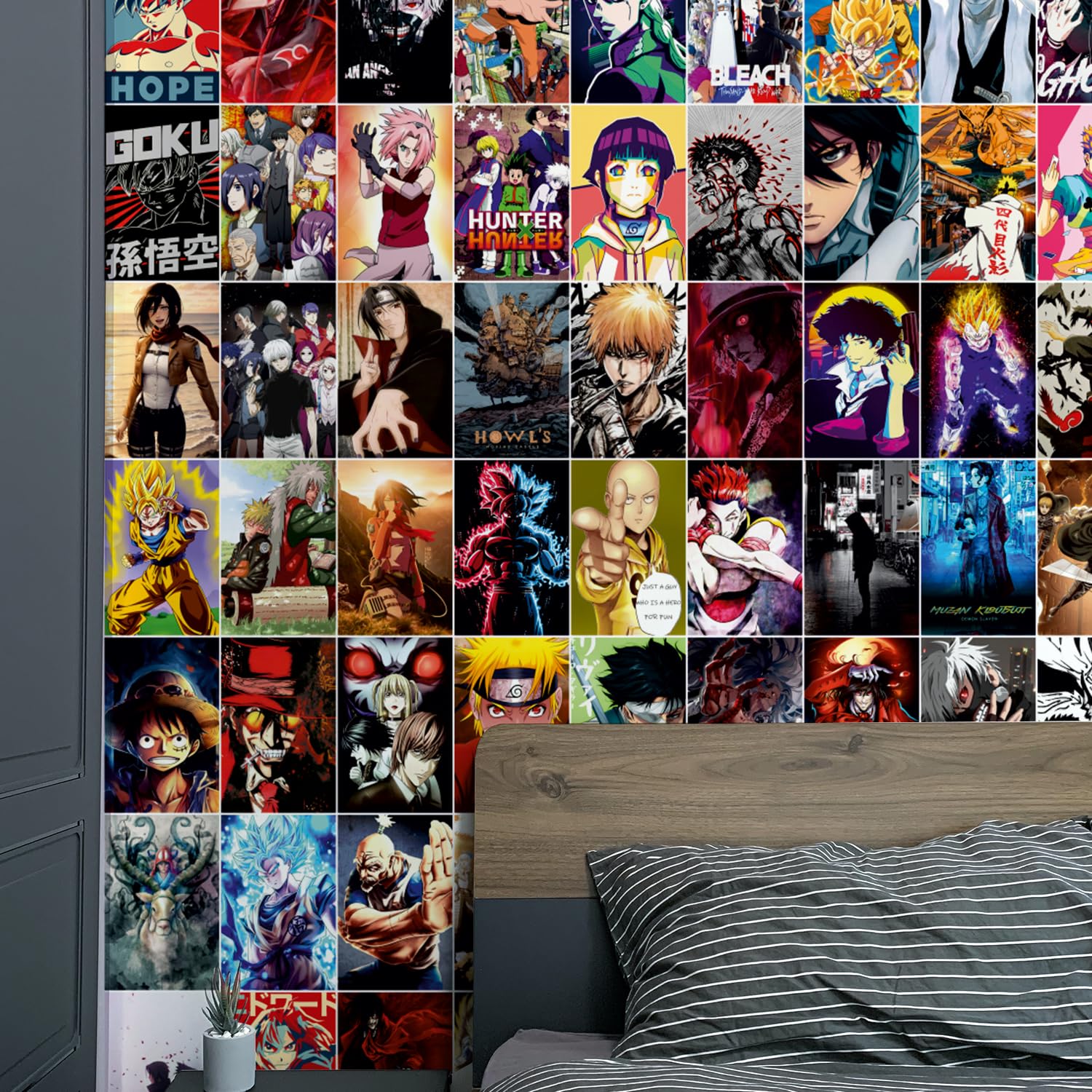 Anime Posters Set of 120 Small Wall Poster Set Wall Collage for Home D ...
