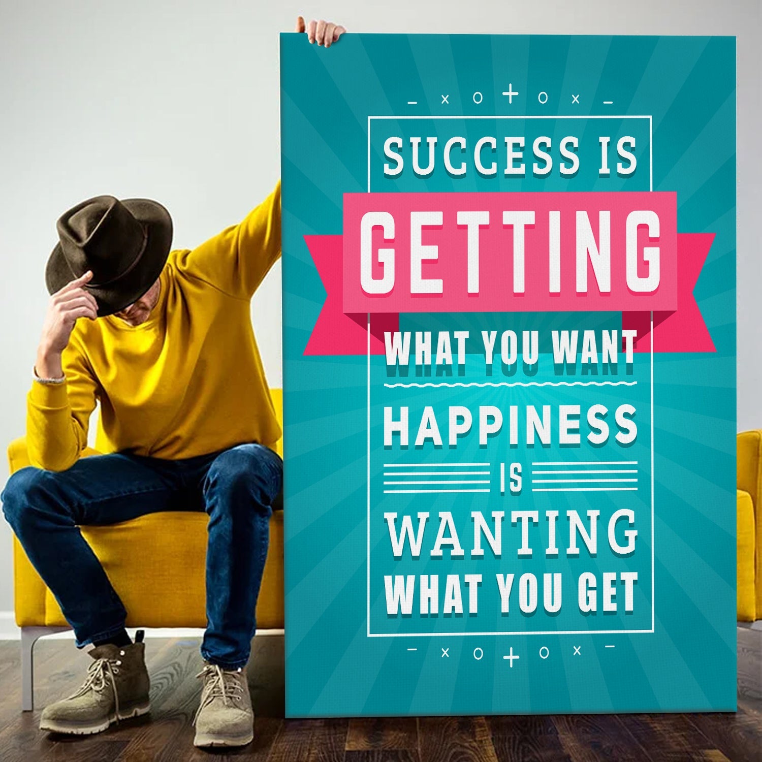 Ignite Inspiration with Our Motivational Framed Poster – Paper Plane Design