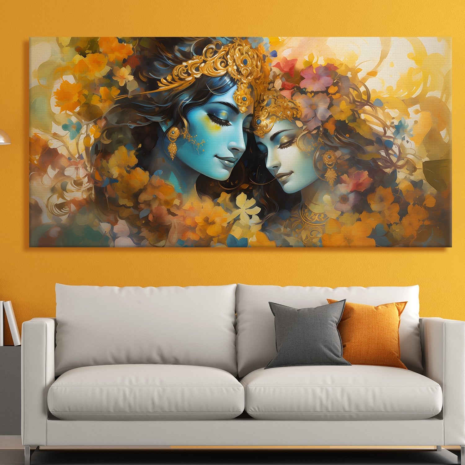 Elevate Your Space with Divine Love: Krishna and Radha Canvas Paintings ...