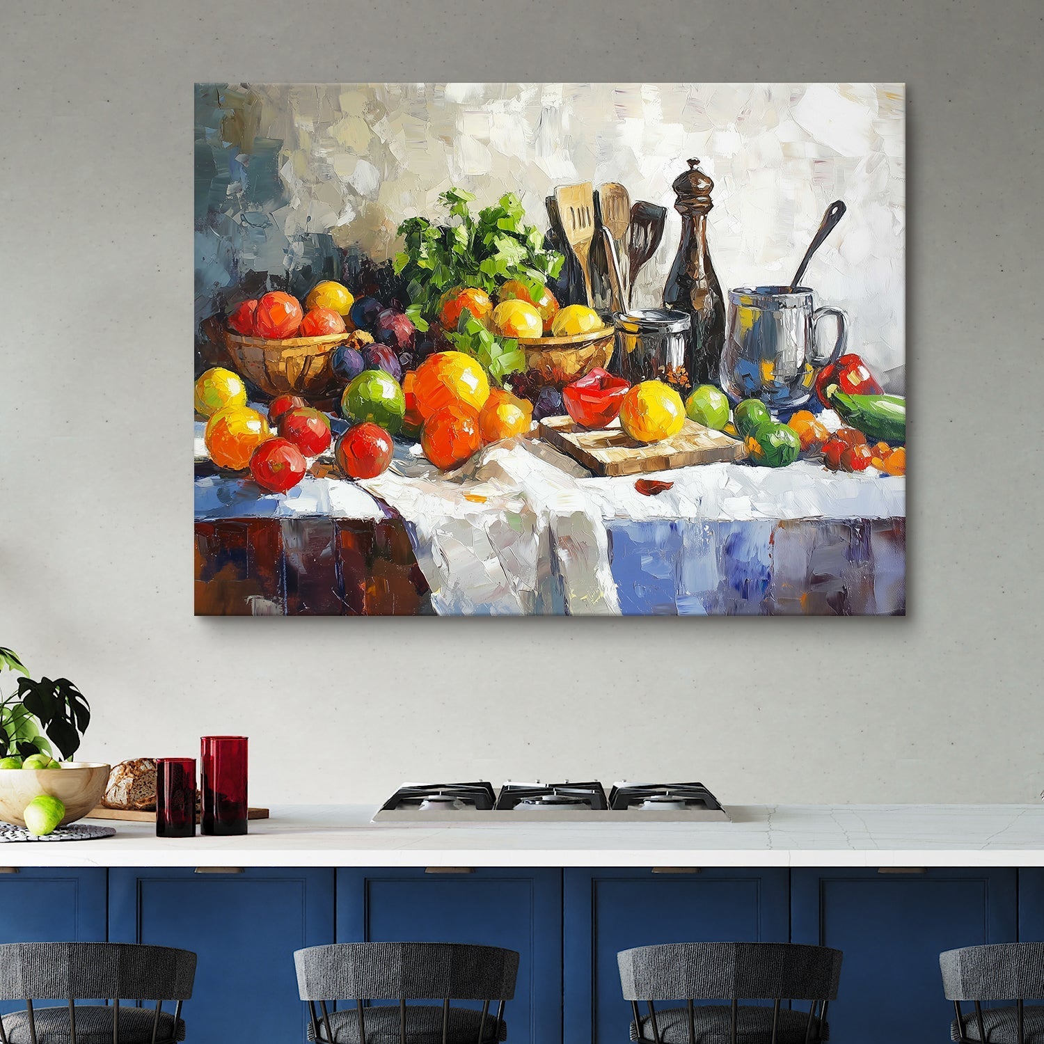 Large Premium Framed Wall Art for kitchen, dining area, cafe ...