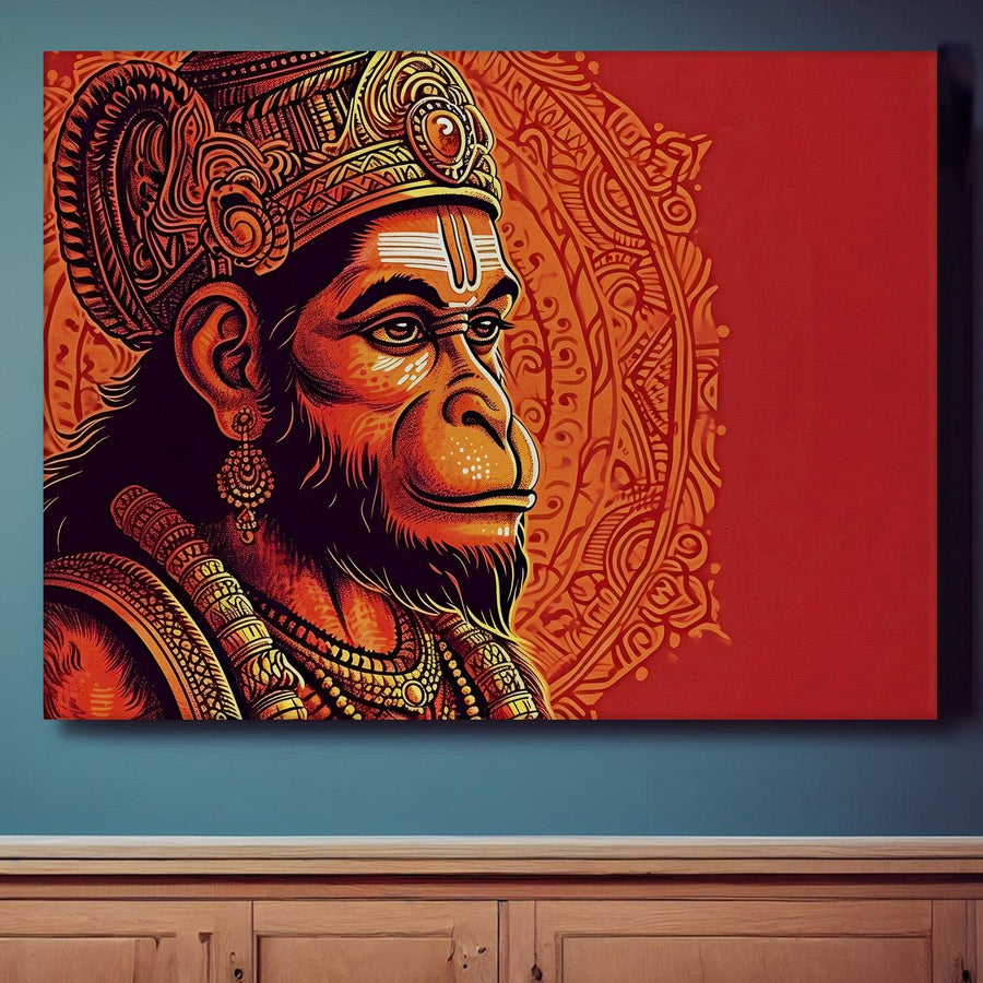 Bajrang Bali Wall Art – Paper Plane Design