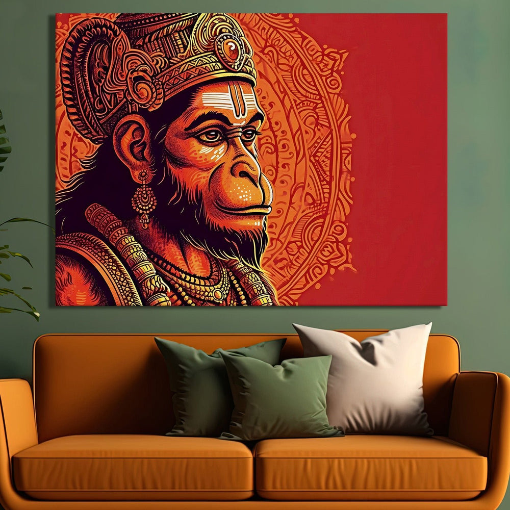 Bajrang Bali Wall Art – Paper Plane Design