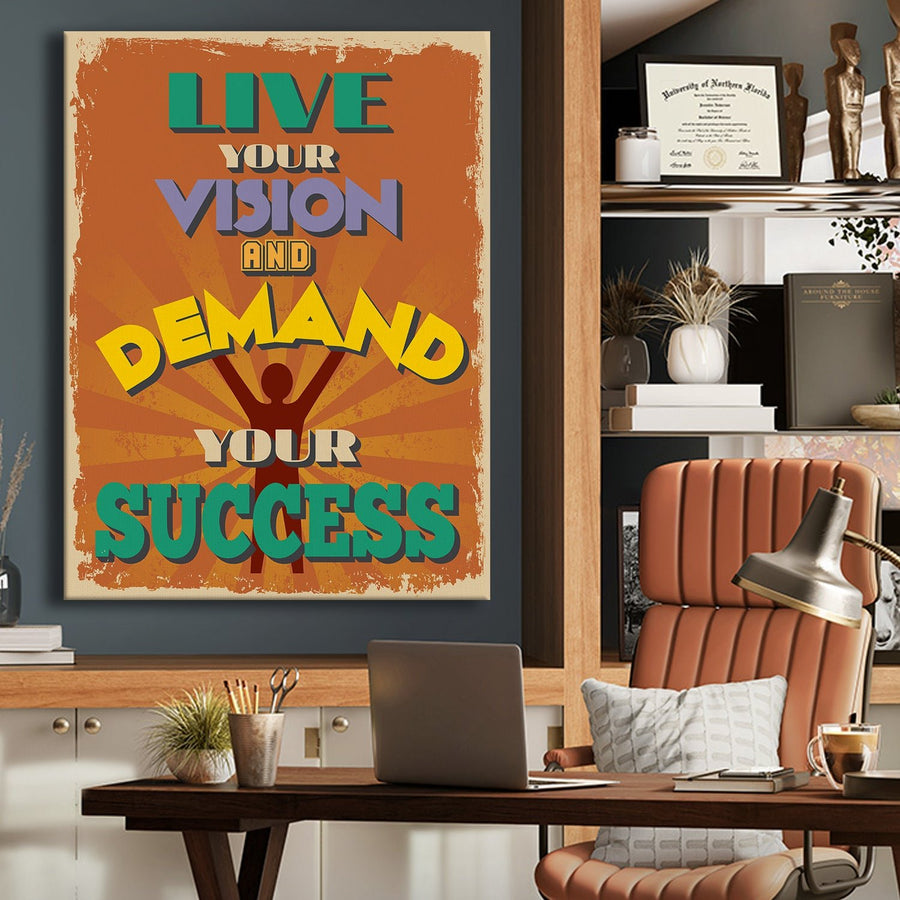 Motivational Poster Framed – Paper Plane Design