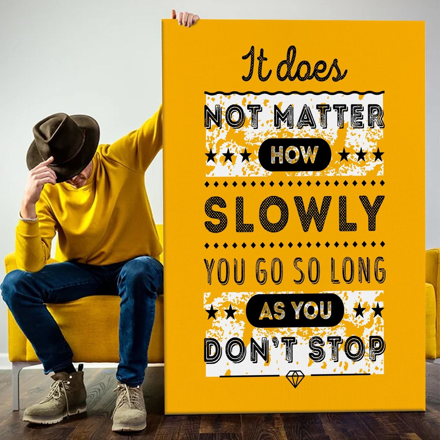 Ignite Inspiration with Our Motivational Framed Poster – Paper Plane Design