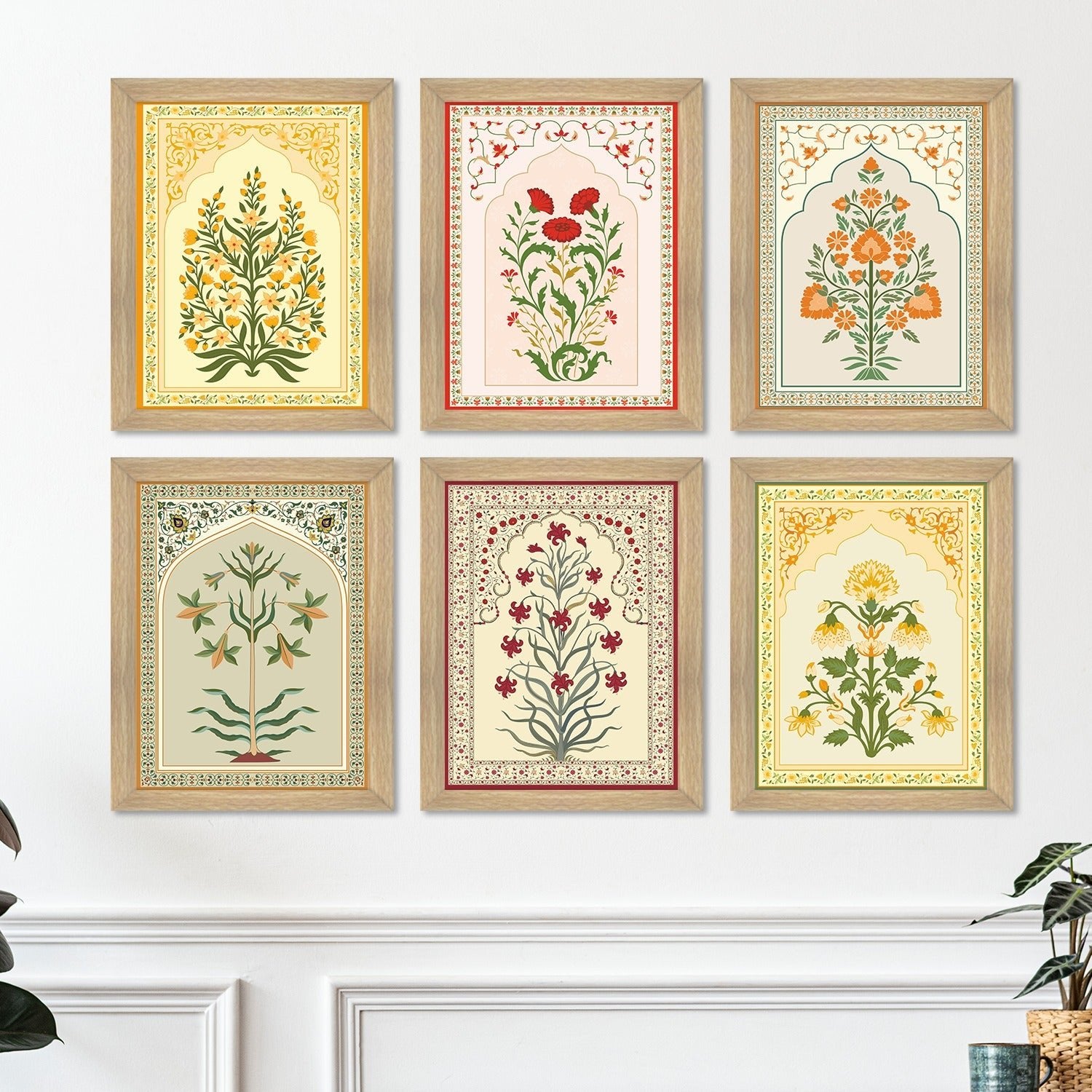 Indian Traditional Canvas Painting with Large Framed Wall Art – Paper ...